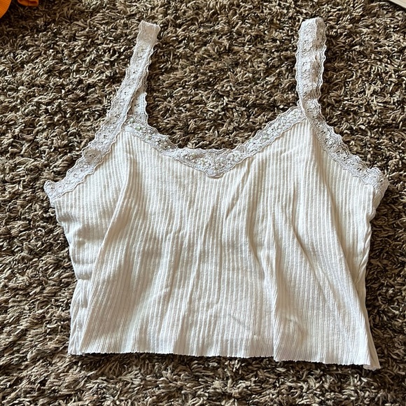 Tops | Thrifted Lace And Beaded Cropped Tank Top | Poshmark
